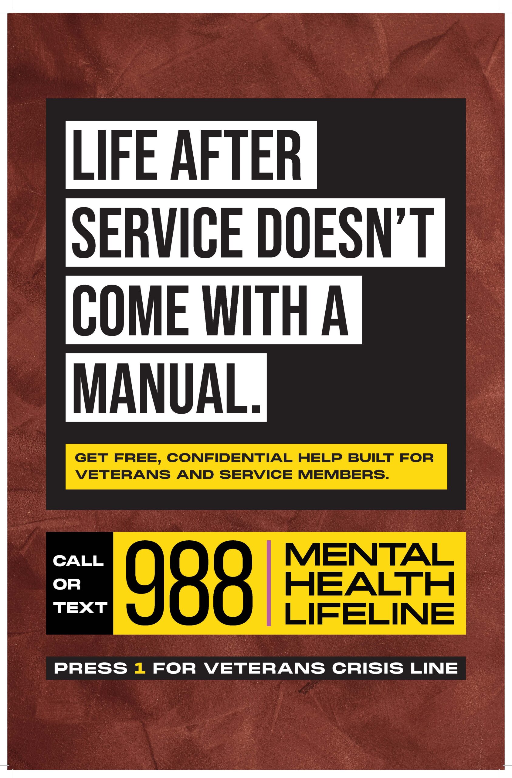 Life After Service Poster - 988: Oklahoma's Mental Health Lifeline