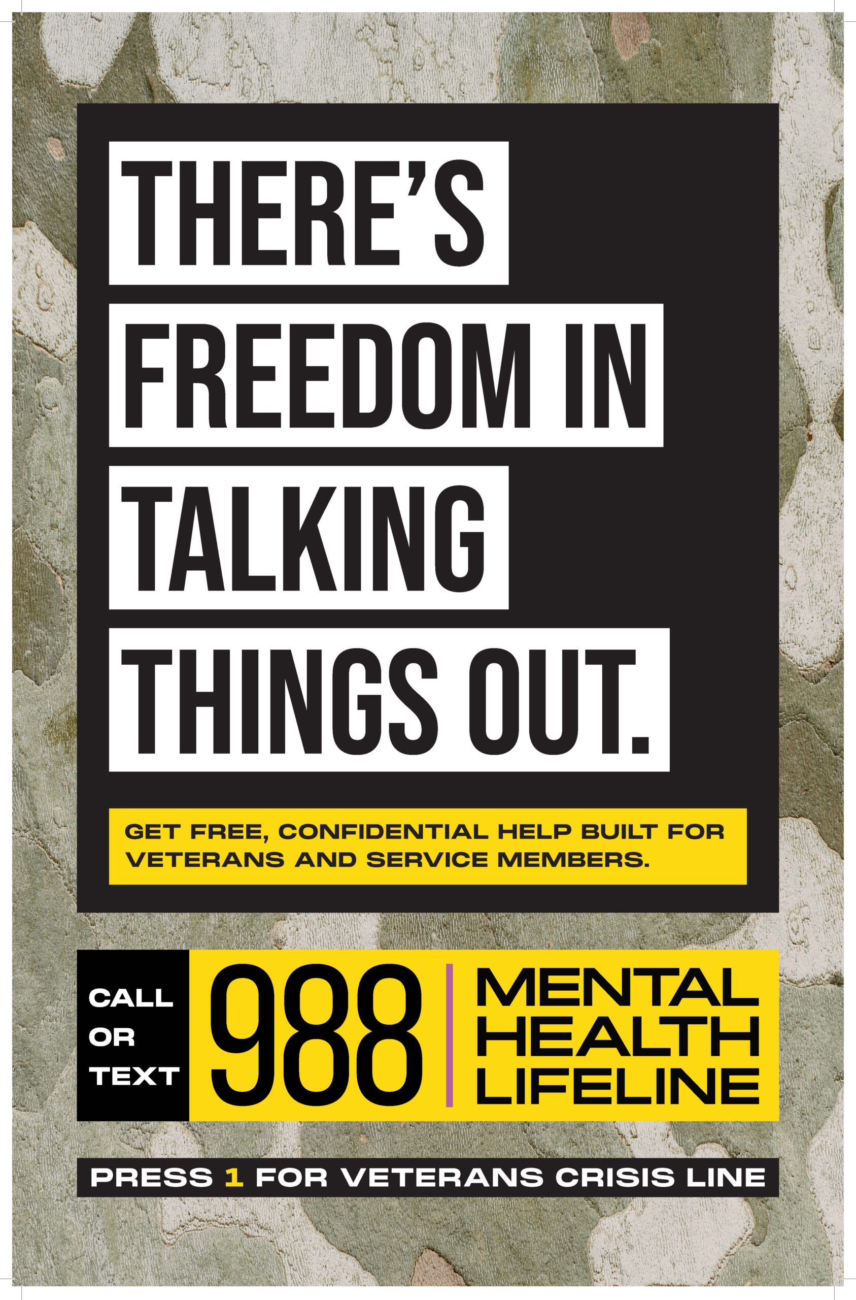 There's Freedom in Talking Poster - 988: Oklahoma's Mental Health Lifeline